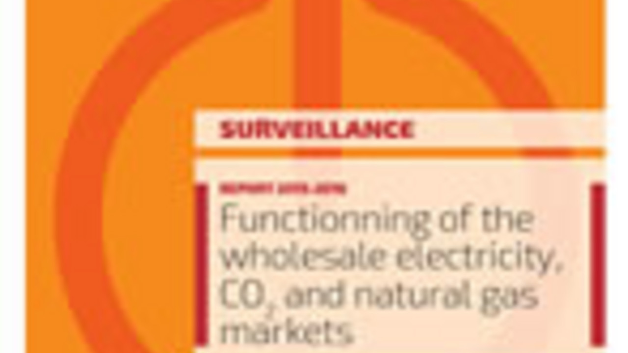 Wholesale electricity, CO2 and natural gas markets - Report 2015-2016 | CRE